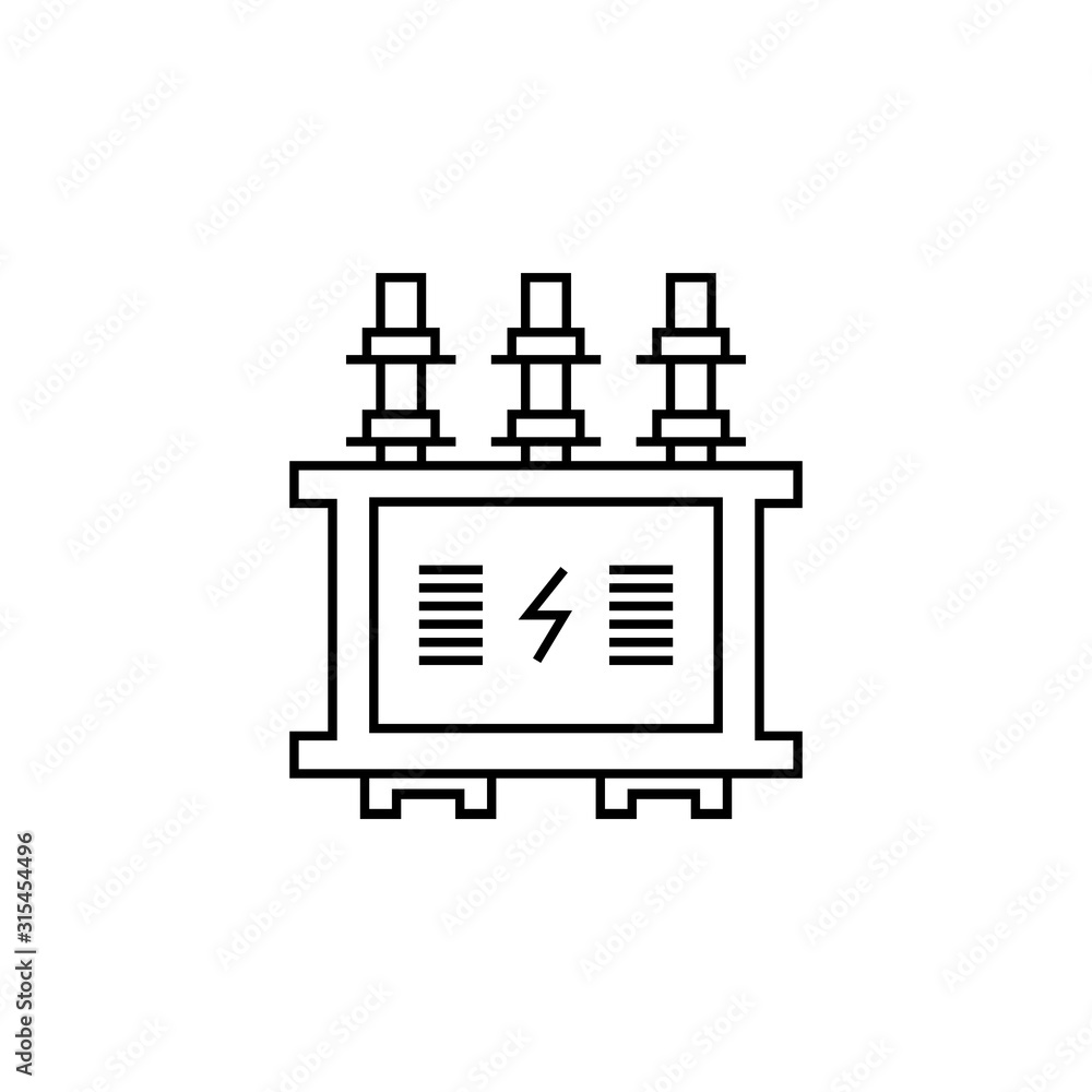power transformer line icon. Elements of energy illustration icons ...