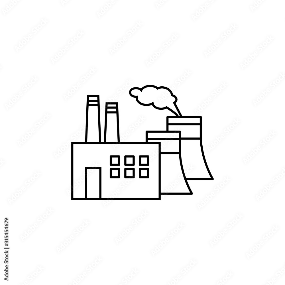 power plant line icon. Elements of energy illustration icons. Signs ...