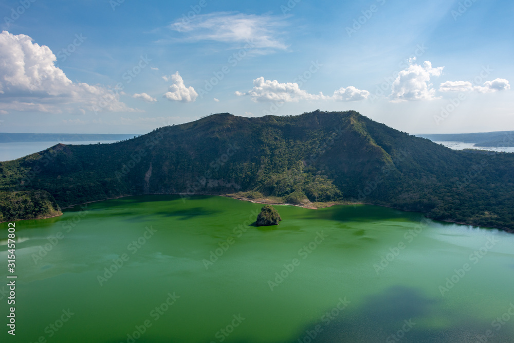 The lake in the crater of Taal volcano is located on the island of ...