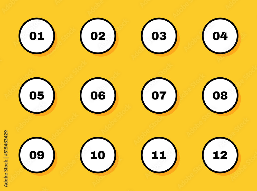 Super set arrow bullet point triangle flags on yellow background ...