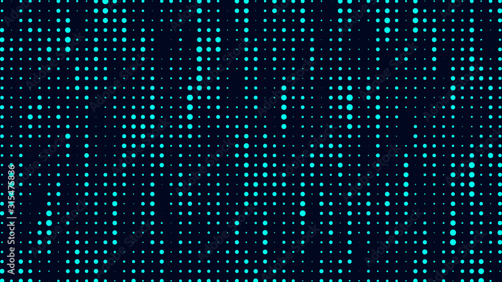 Vector particle model. Hacked code. Abstract halftone texture. Stock ...