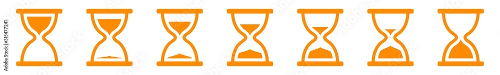 Hourglass Icon Orange | Hourglasses | Time Symbol | Sandglass Logo ...
