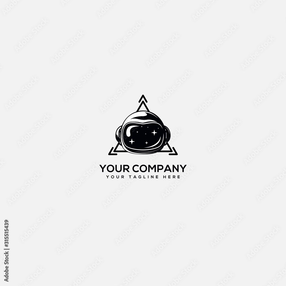 tech logo, astronaut logo, helmet astronaut and triangle tech logo ...