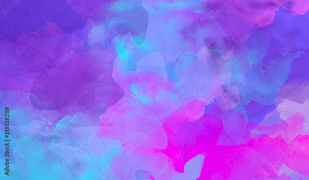 Purple colorful abstract watercolor hand painted background Stock ...