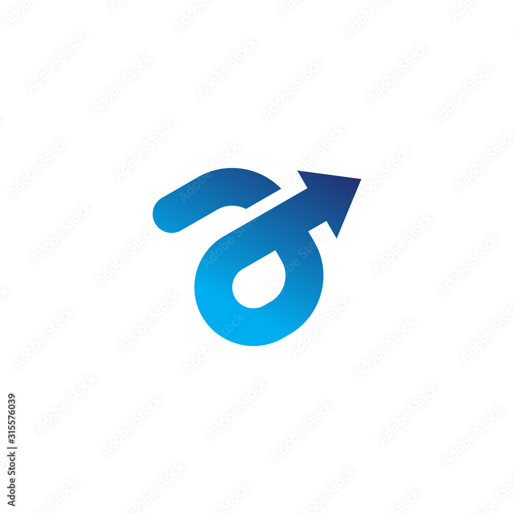 Letter AB arrow logo initial design Stock Vector | Adobe Stock