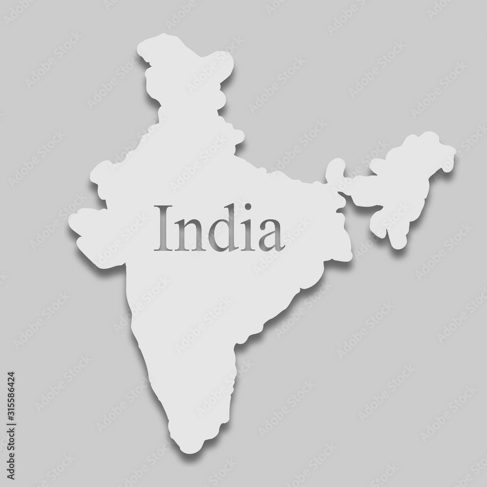 map of India Stock Vector | Adobe Stock