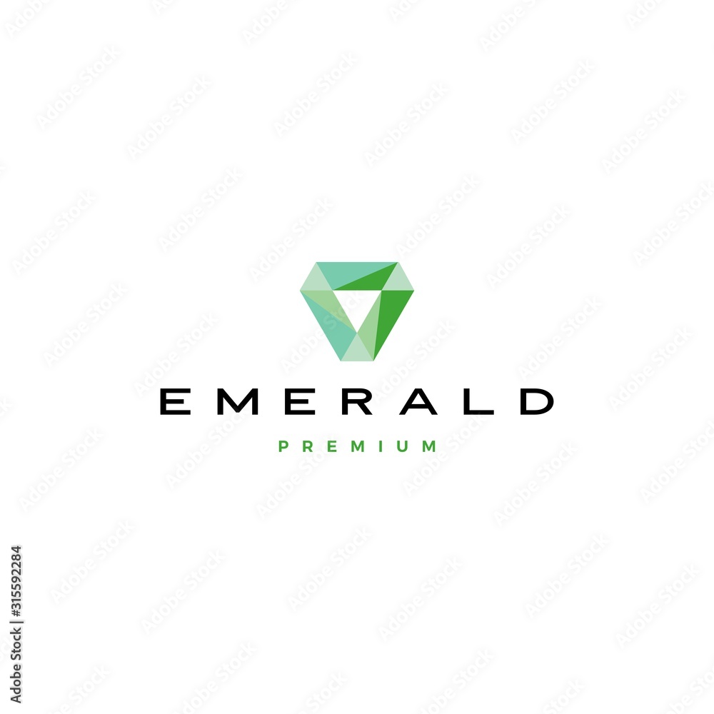 emerald diamond logo vector icon illustration Stock Vector | Adobe Stock
