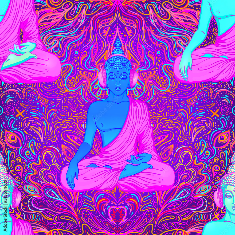 Psychedelic Buddha Wallpaper