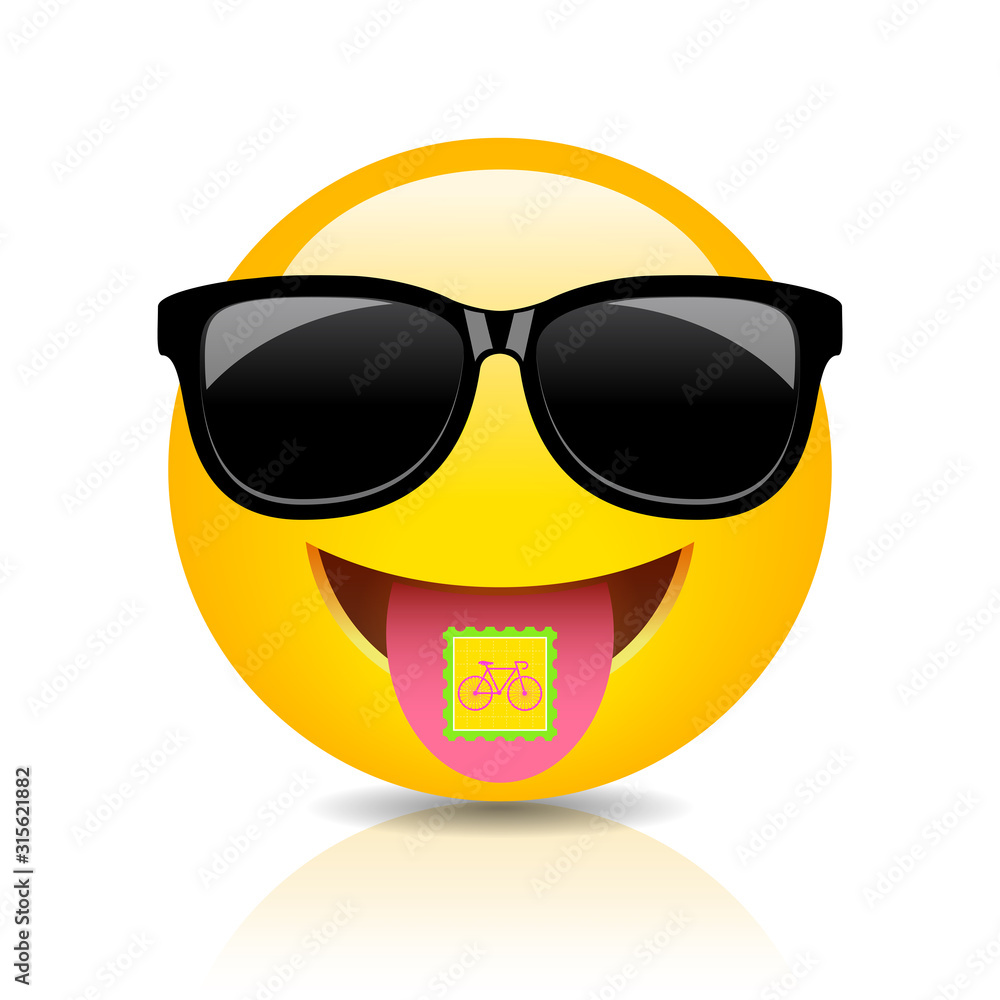 Freaky psychedelic emoji vector de Stock | Adobe Stock