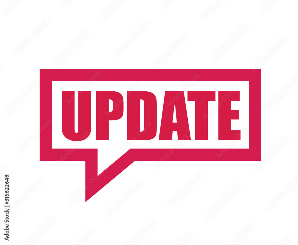 red vector banner update Stock Vector | Adobe Stock