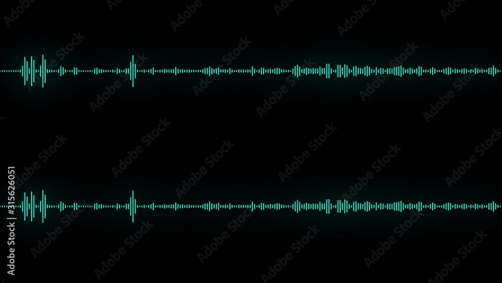 Colorful audio spectrum waveform. Animated graphic sound equalizer ...