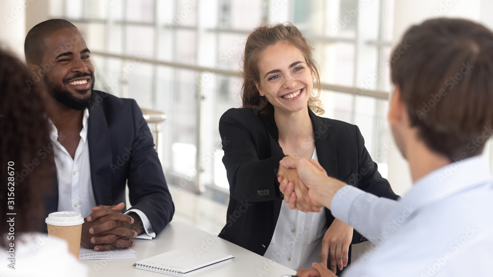 Businesswoman Handshake