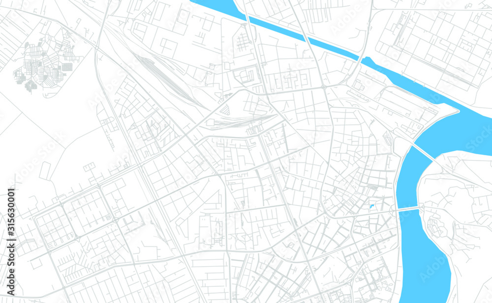 Fototapeta mapa świata dla dzieci Novi Sad, Serbia bright vector map ...