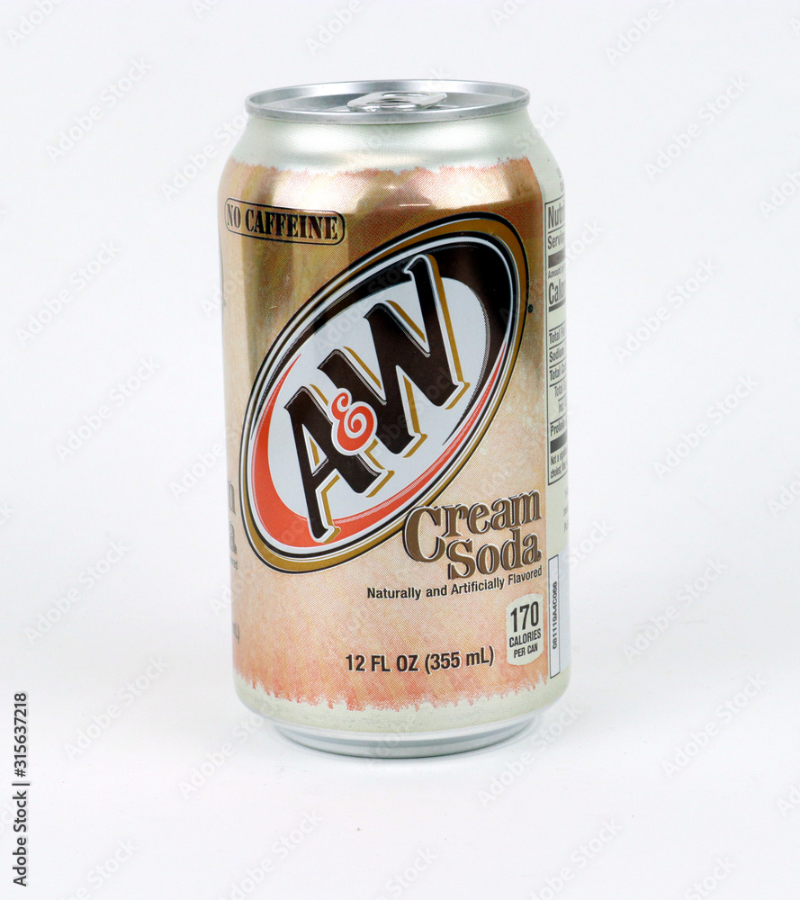 Aandw Cream Soda Can