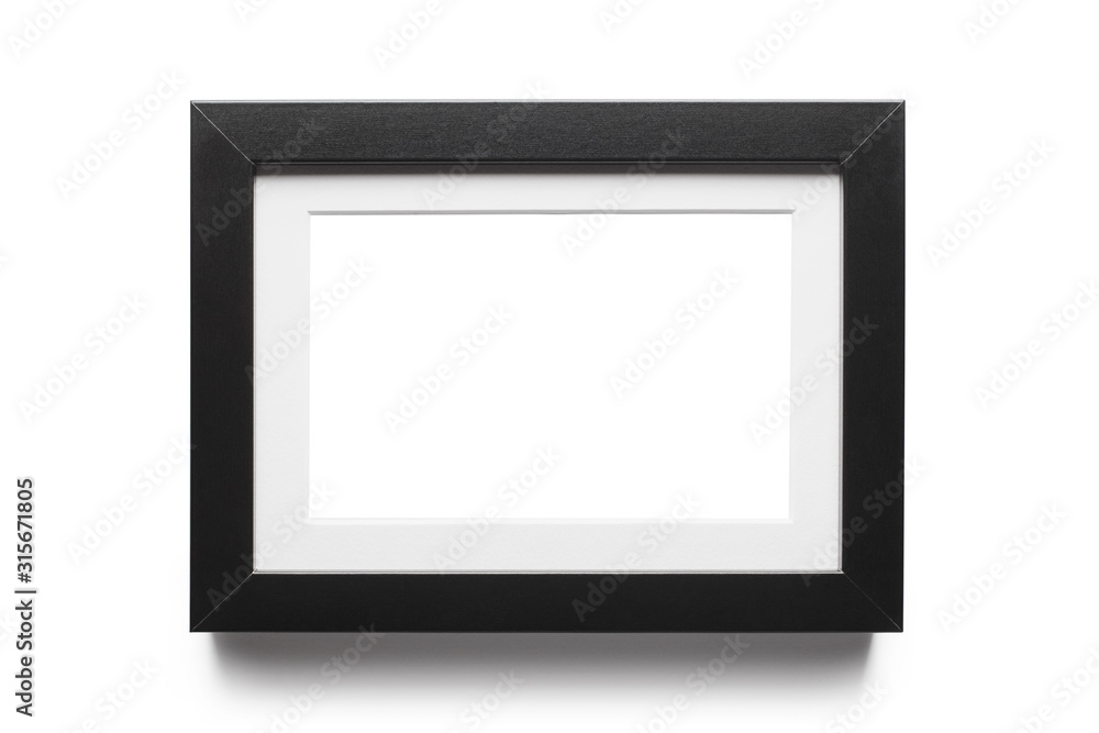 Black horizontal empty frame, isolated on white background Stock Photo ...