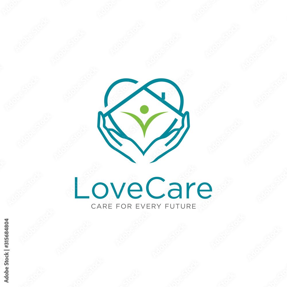 Caring Logo Design Vector Stock Illustration . We Care Logo . Caring ...