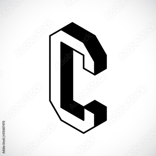 3d Letter C