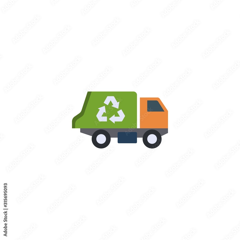garbage truck creative icon. From Recycling icons collection. Isolated ...