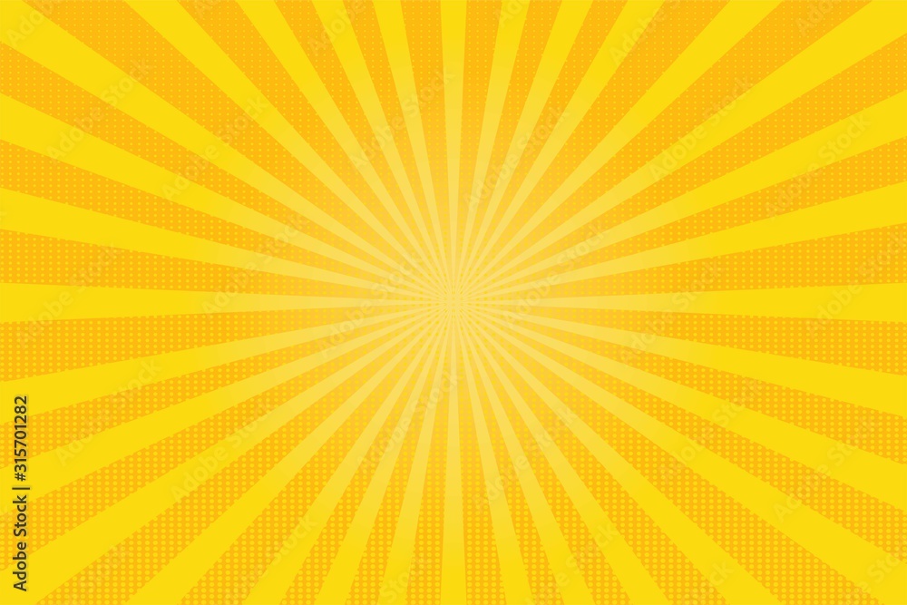 yellow shiny starburst background. Vector illustration Stock Vector ...