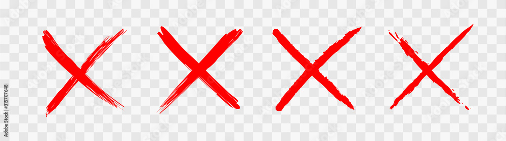 Red wrong mark. Vector illustration Stock Vector | Adobe Stock