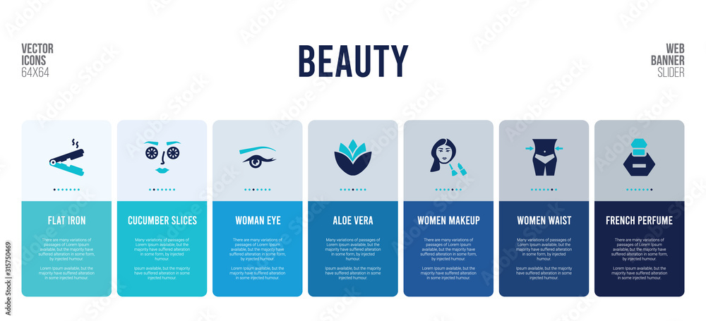 web banner design with beauty concept elements. Stock Vector | Adobe Stock
