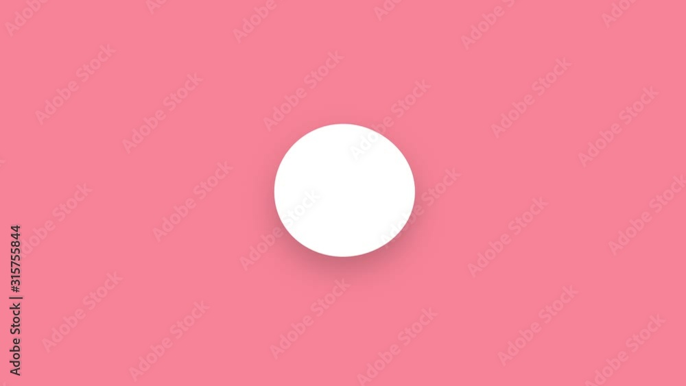 Vidéo Stock simple intro shape animation, white circle shape with ...