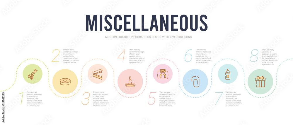 miscellaneous concept infographic design template. included wrapped ...