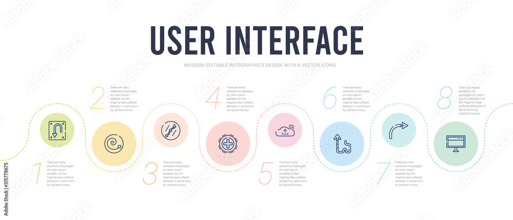 user interface concept infographic design template. included display ...