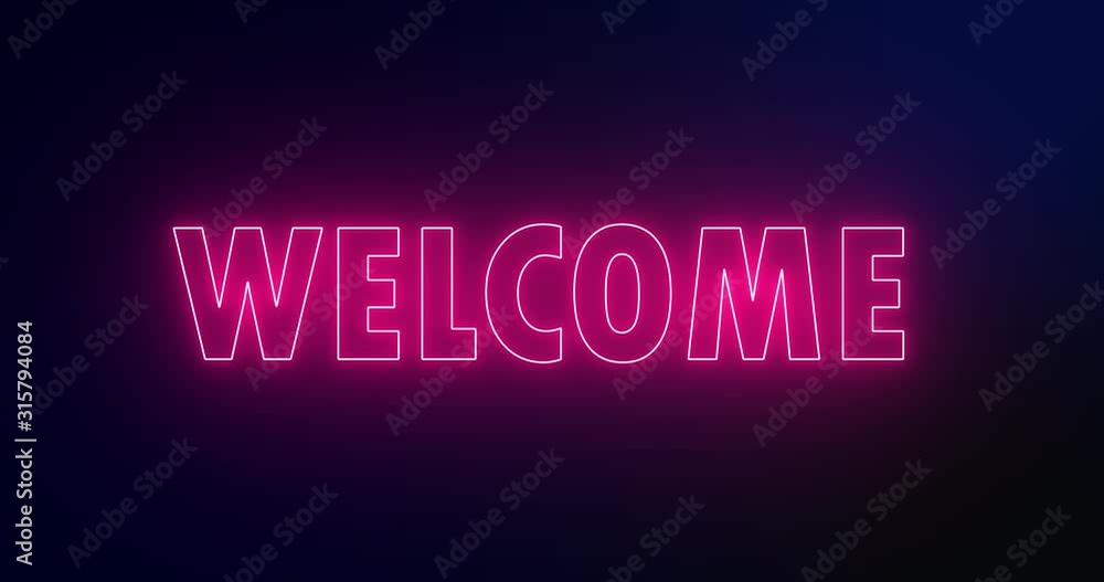 Animated Neon Light Sign Stock Video | Adobe Stock