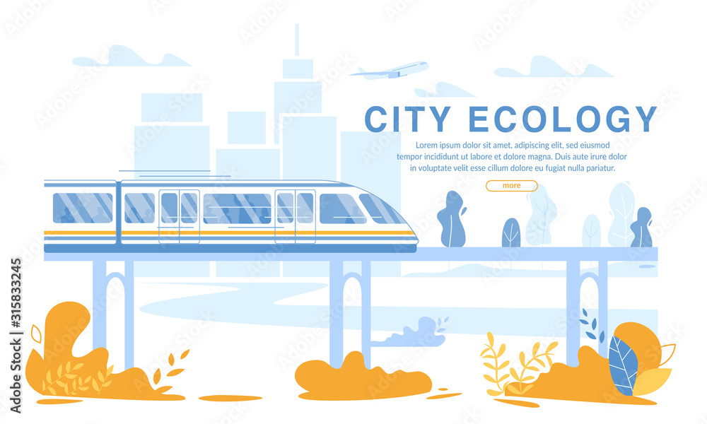 Vektorová grafika „Speed Electric Train on Magnetic Pad. Eco Friendly ...