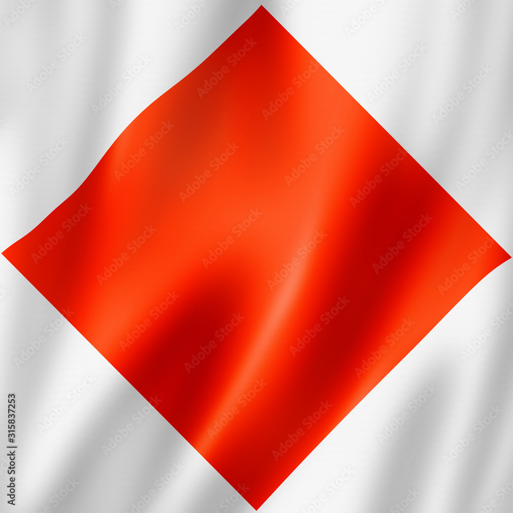 Foxtrot international maritime signal flag Stock Illustration | Adobe Stock