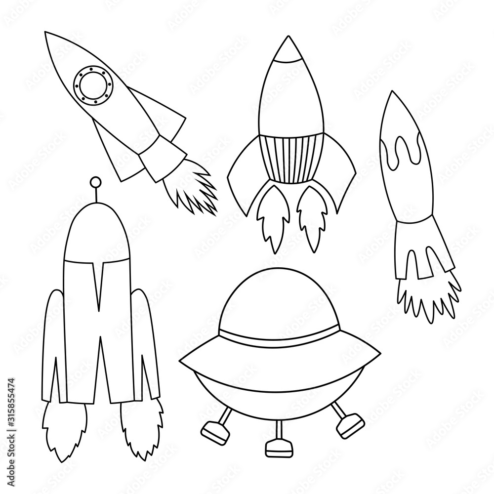 Set of coloring Pages. Coloring Book for kids. Colouring pictures with ...