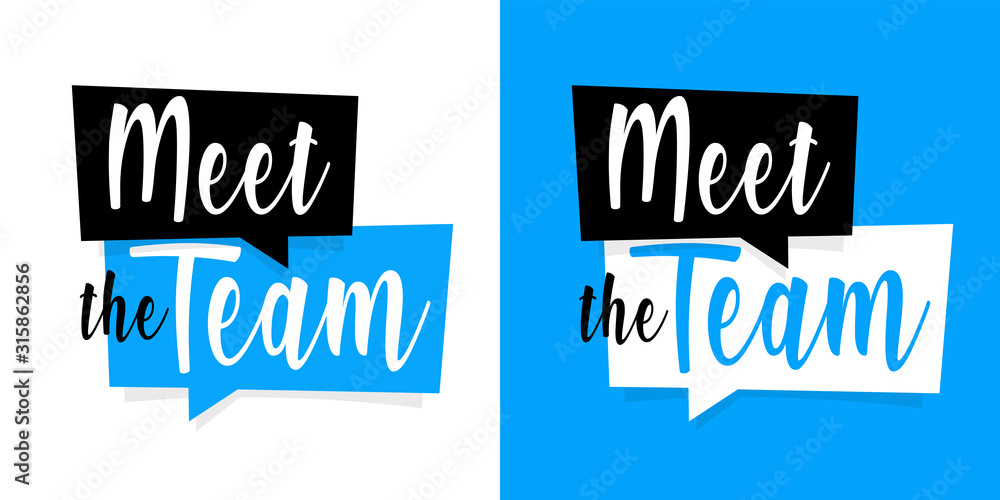 Meet the team Stock Vector | Adobe Stock