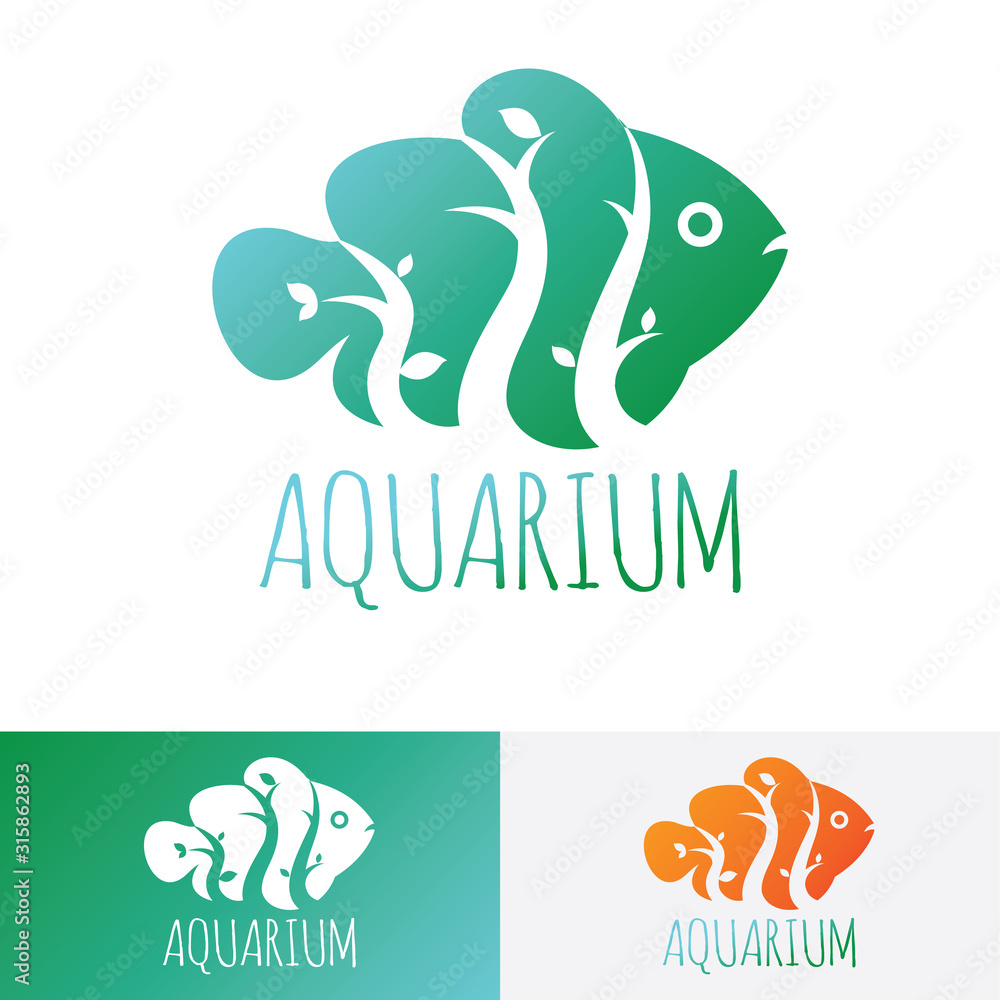 Snappy logo featuring a half-hidden-by-algae fish, which suggest ...