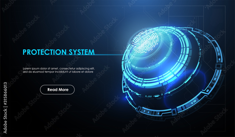 Digital futuristic user interfaces, HUD for app and web. Abstract ...