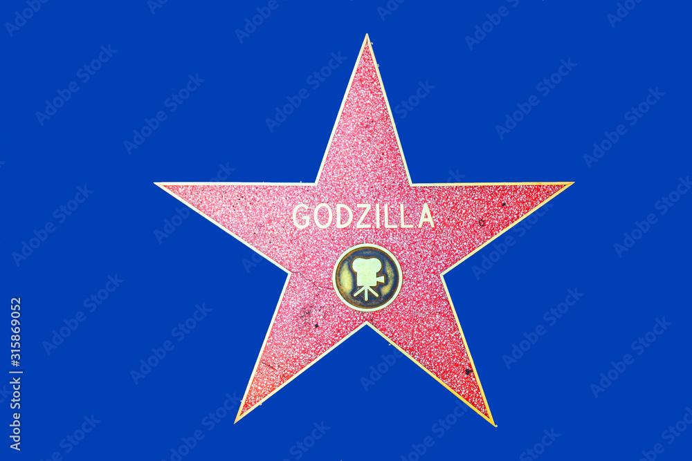Godzillas star on Hollywood Walk of Fame Stock Photo | Adobe Stock