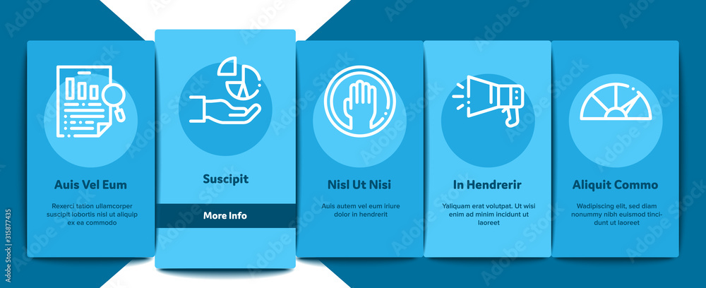 Swot Analysis Strategy Onboarding Mobile App Page Screen Vector. Swot ...