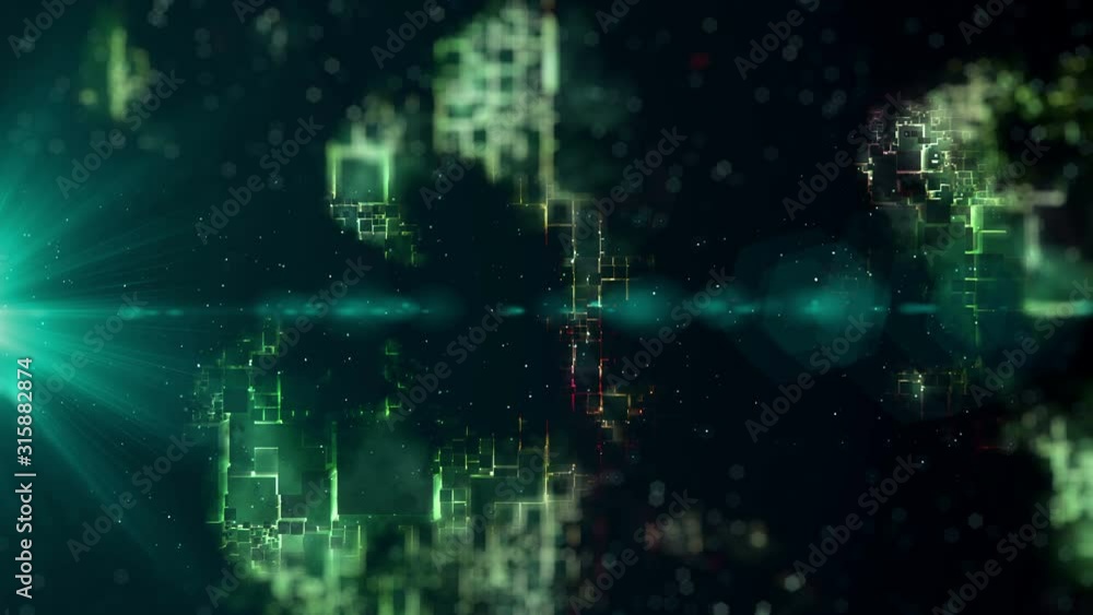 Abstract futuristic 3D background, modern technical design. 4K UHD tech ...