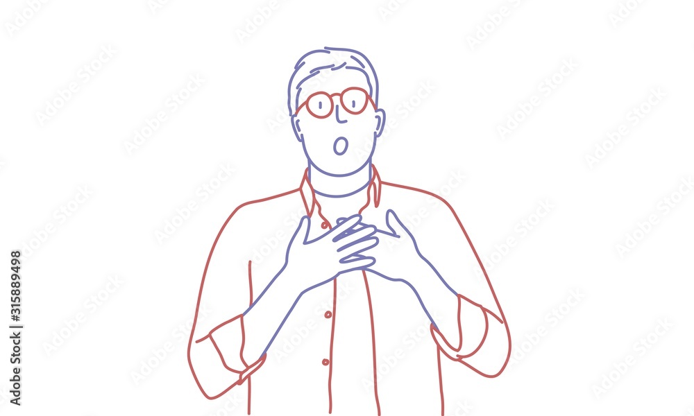 Surprised Person Drawing
