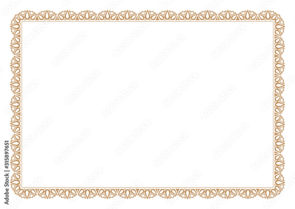 Gold Certificate of Appreciation Border Stock Vector | Adobe Stock