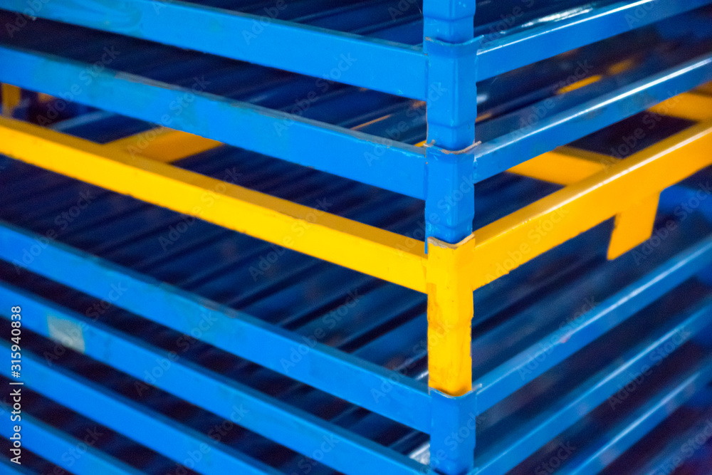 Blue and yellow warehouse industrial shelving storage system shelving ...
