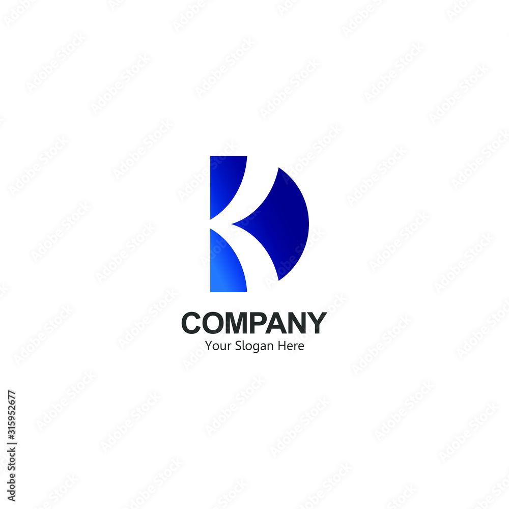 logo letter D & K. design a combination of 2 letters into one unique ...