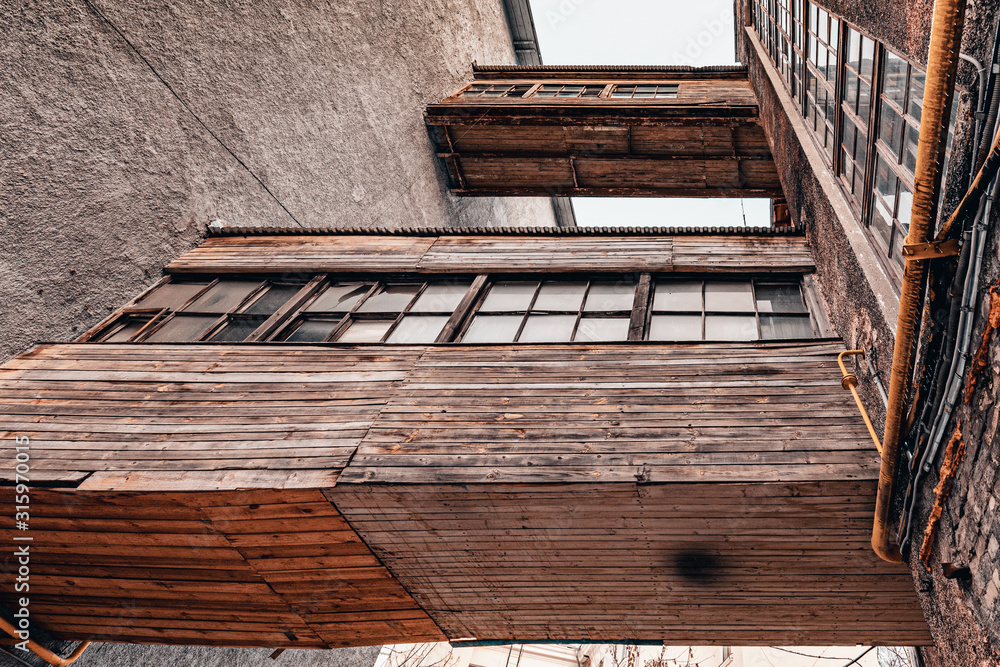 The collapsing building of constructivism. Soviet architecture. Russian ...