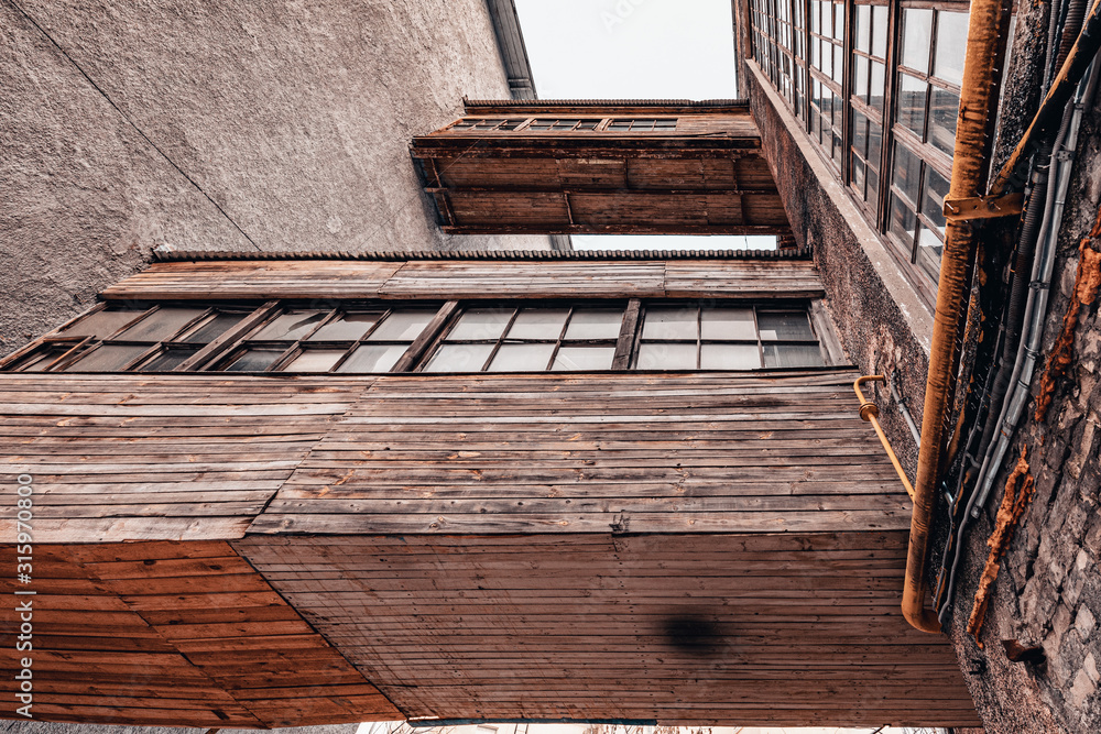 The collapsing building of constructivism. Soviet architecture. Russian ...