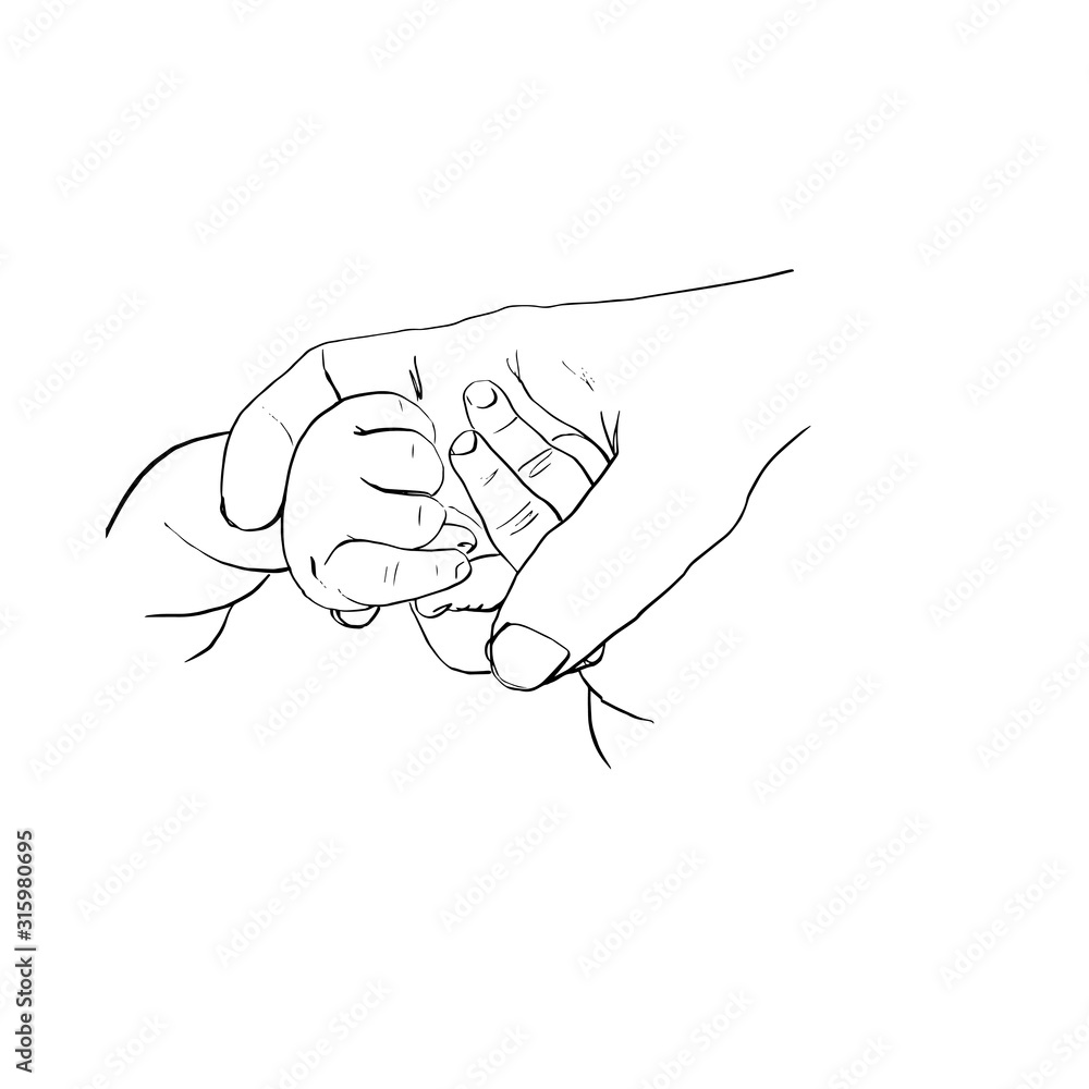 Baby Handprint Outline