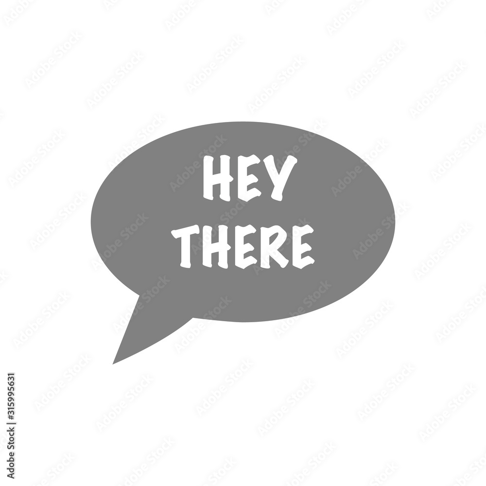 Hello, Hey there, Welcome quote bubbles. Simple cute greeting messages ...