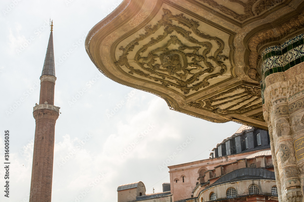 Ottoman Turkish style mosque minaret as Religious Muslim temple ...