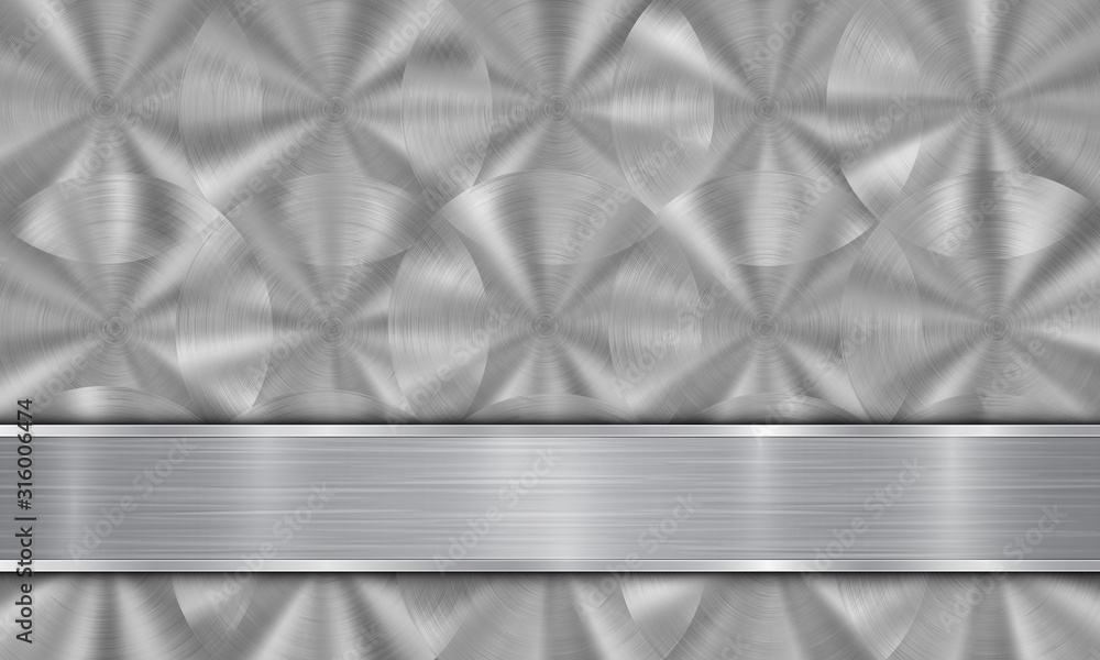 Abstract metal background in silver colors, consisting of a metallic ...