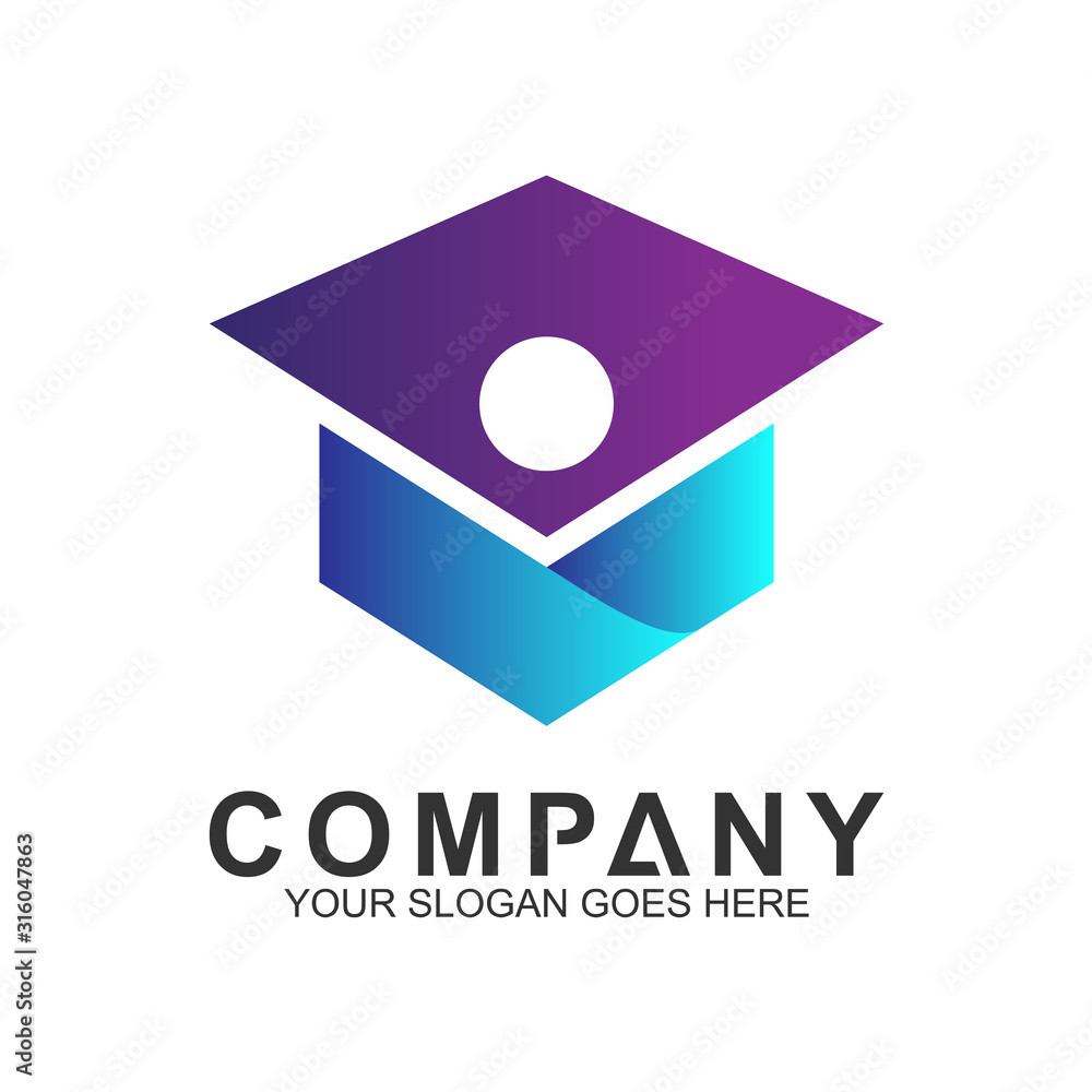 education logo, science and knowledge, smart icon, creativity vector ...