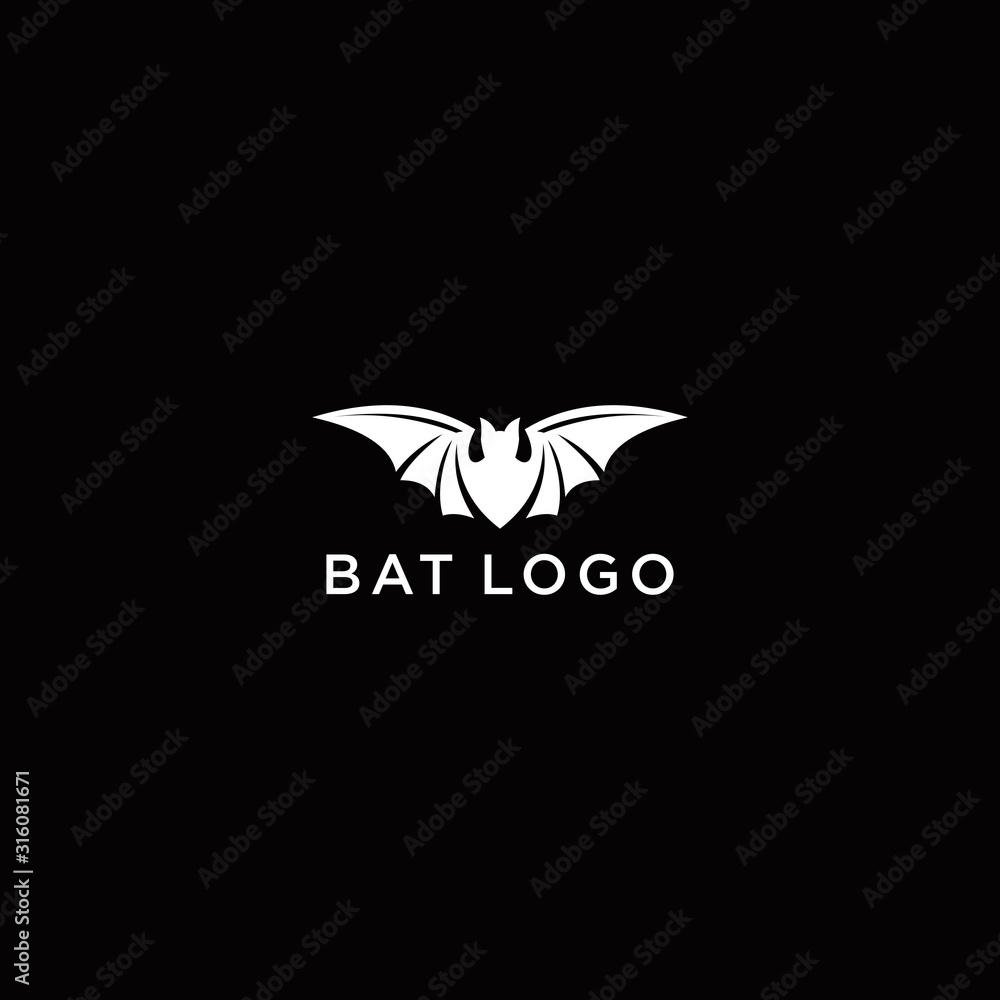 vector bat open wings flying concept elements logo icon Stock Vector ...